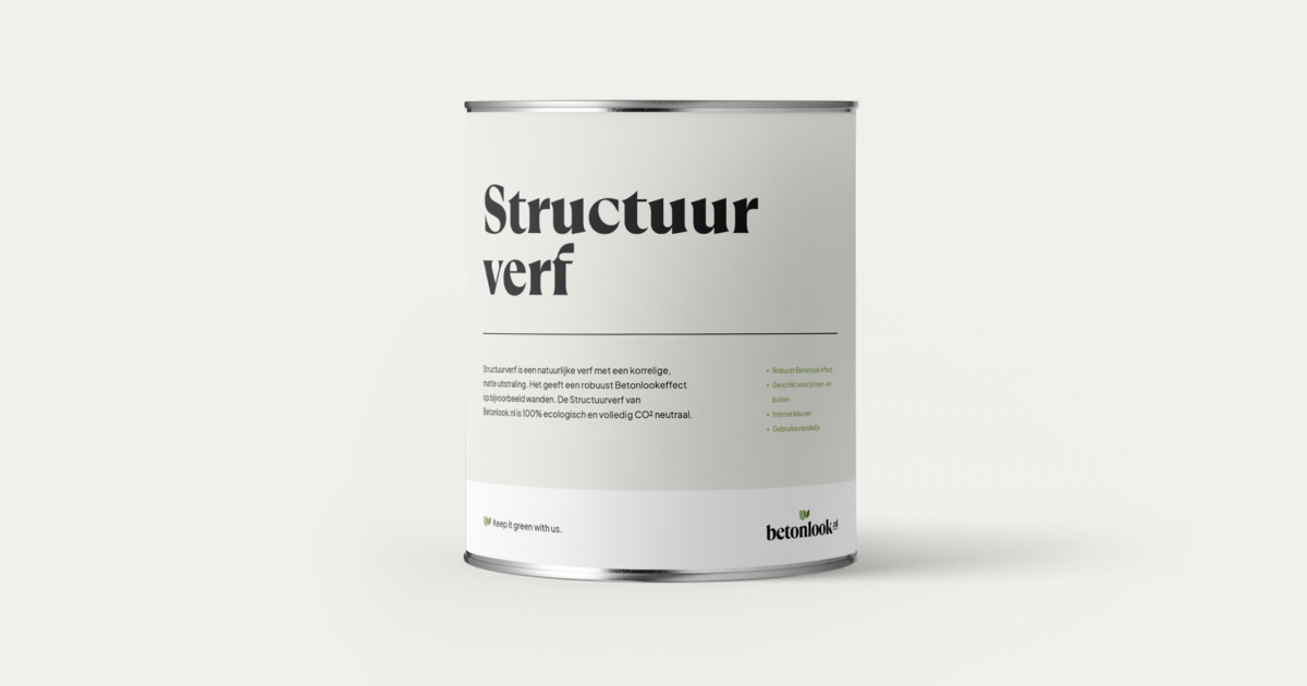 Structuurverf - Voor binnen & buiten | Grof met matte finish - Betonlook